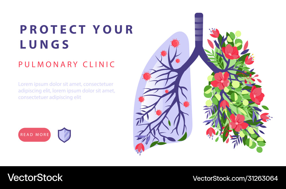 Pulmonary Health & Disease Concept Royalty Free Vector