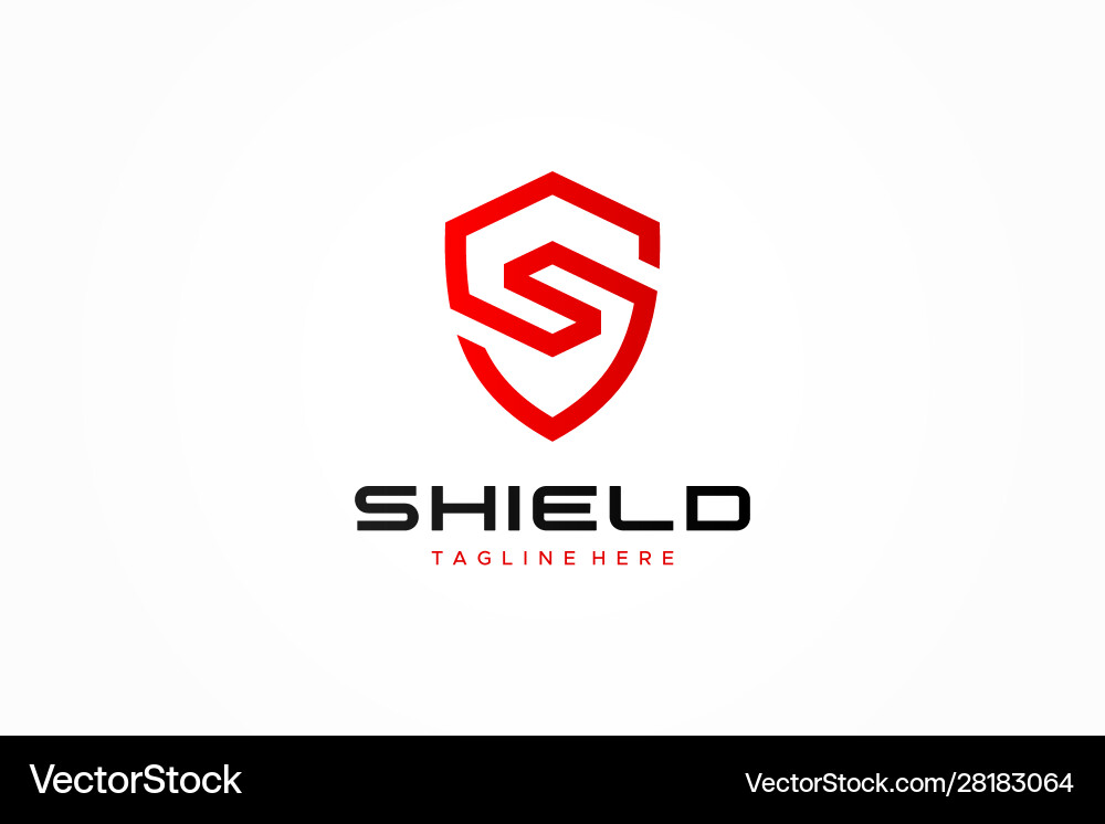 Shield letter s protection security logo Vector Image