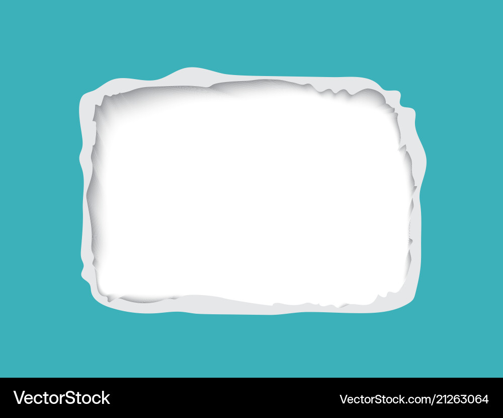 Torn paper frame for text Royalty Free Vector Image