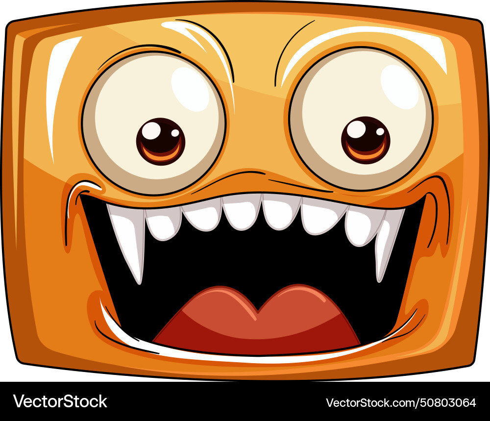 Vibrant cartoon square with a big smile Royalty Free Vector