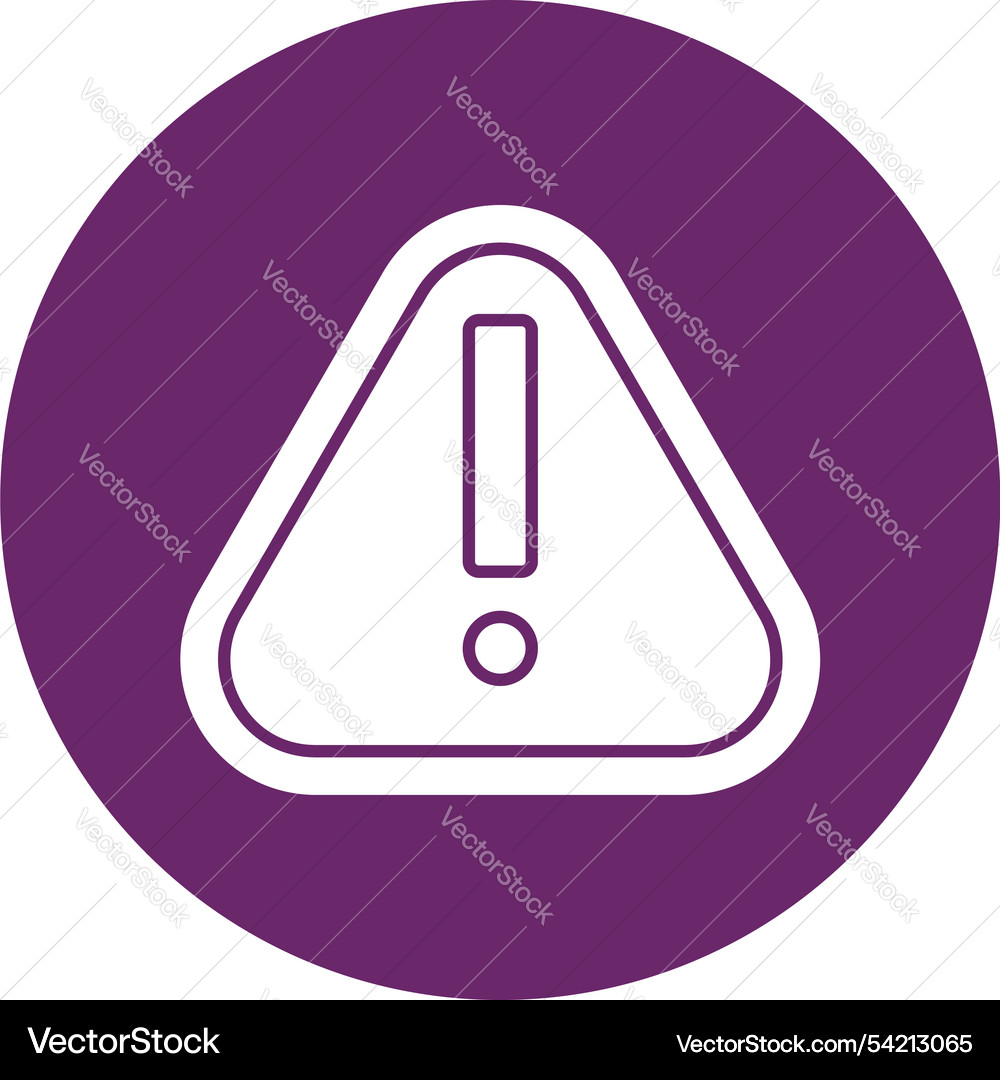 Alert glyph circle icon Royalty Free Vector Image