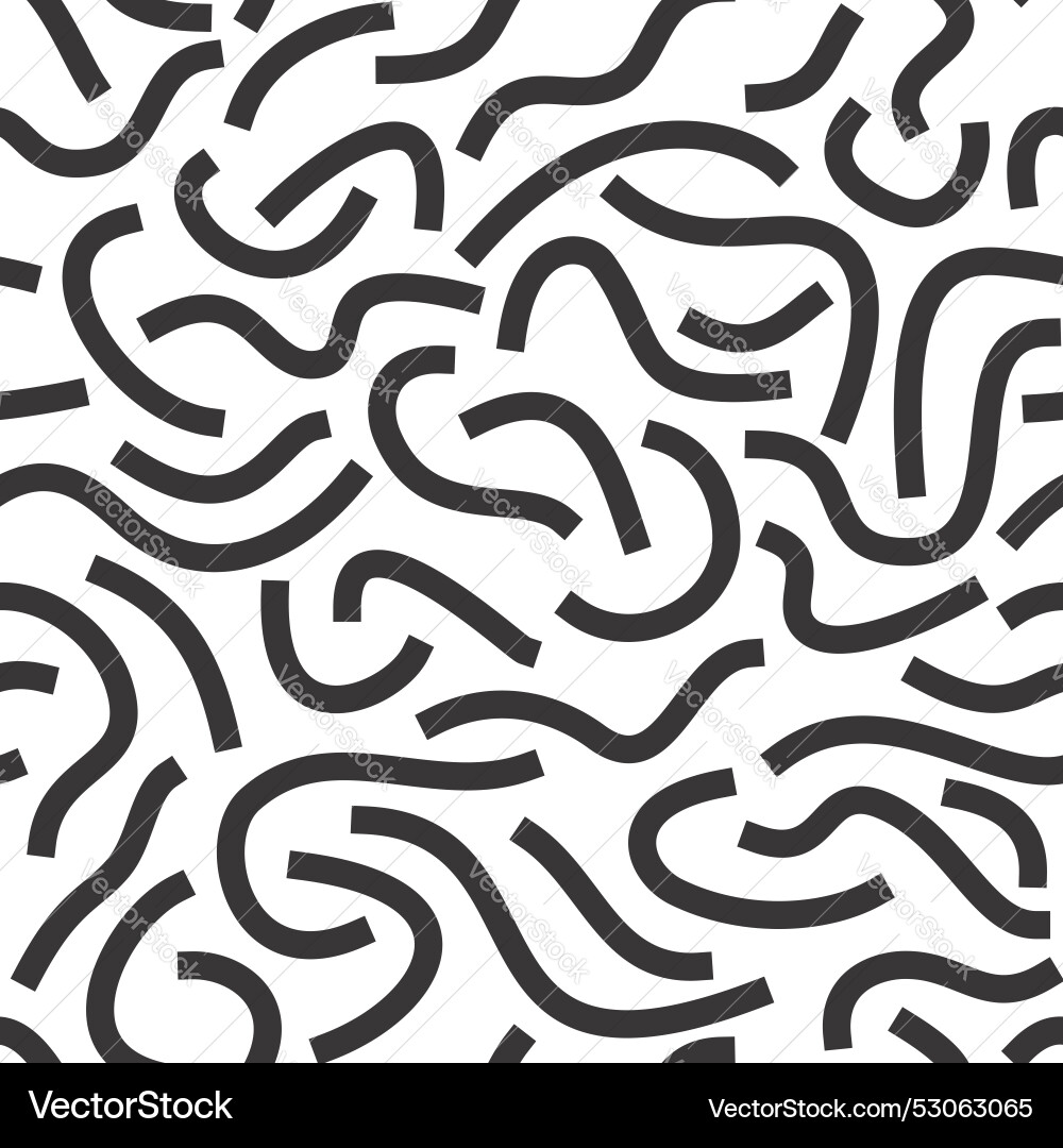 Black curved lines isolated on white background Vector Image