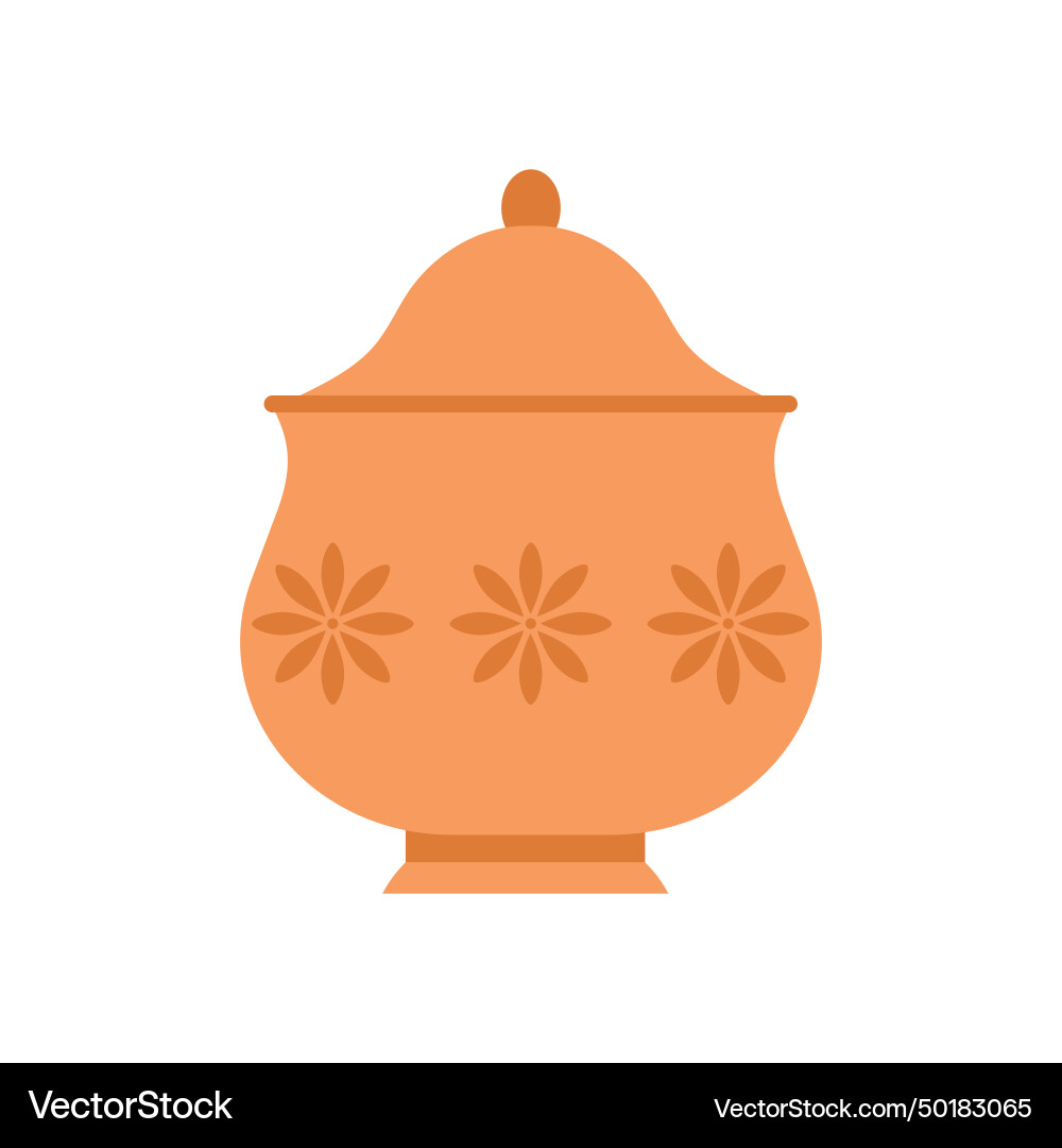 Ceramic raw pottery vase Royalty Free Vector Image