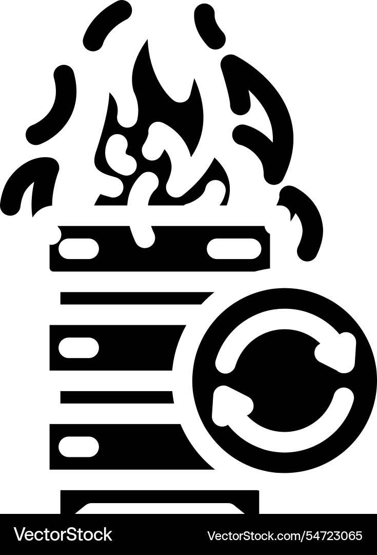 Disaster recovery data center glyph icon Vector Image