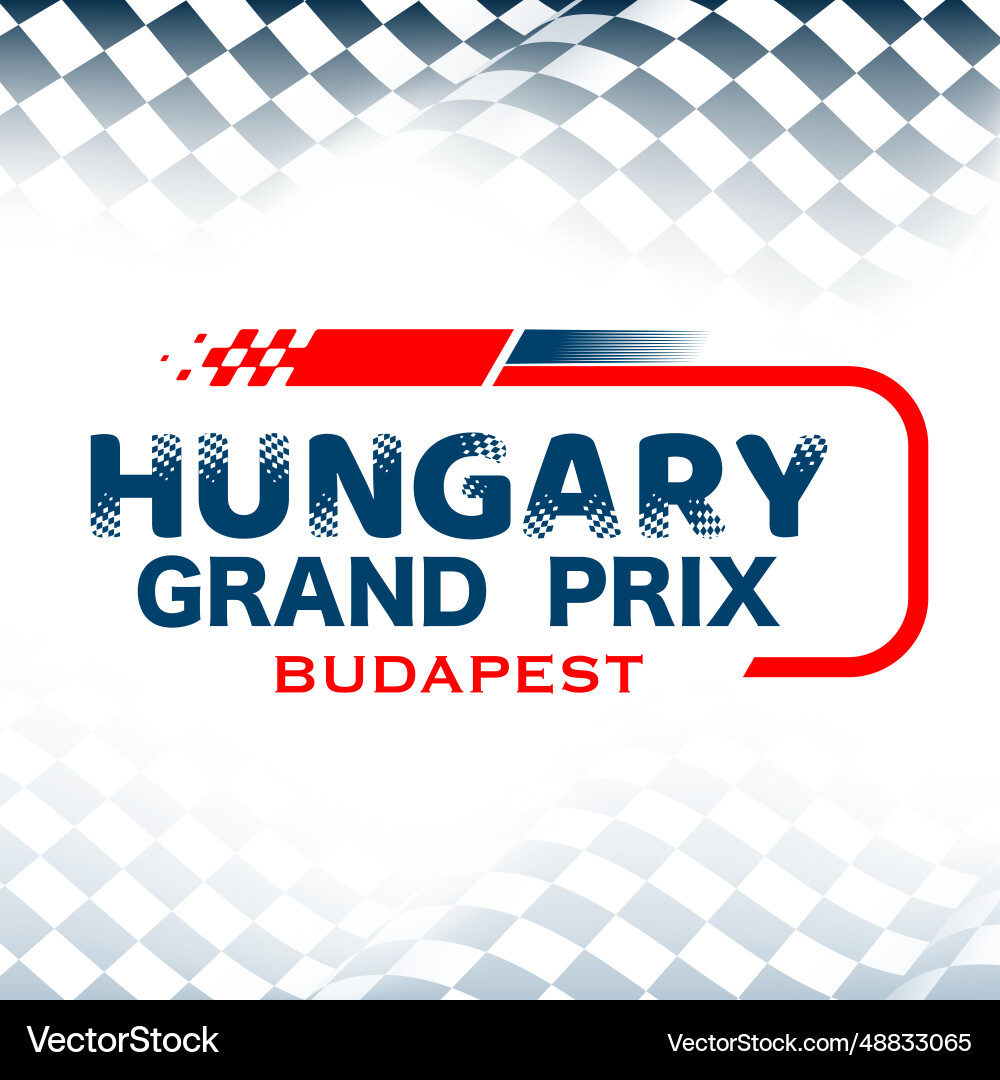 Hungary grand prix checkered background Royalty Free Vector