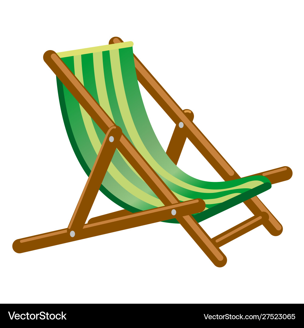 Relaxing Beach Chair Royalty Free Vector Image