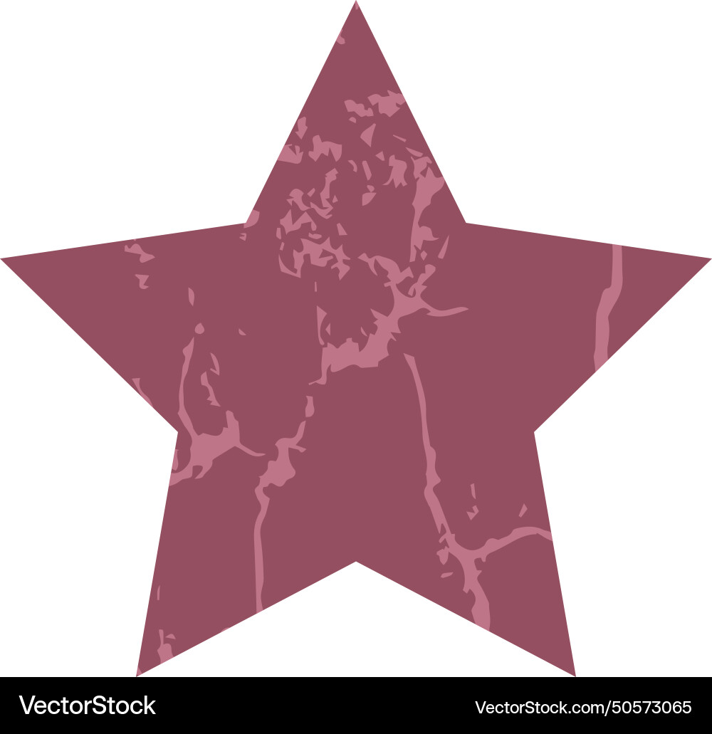 Star with grunge texture Royalty Free Vector Image