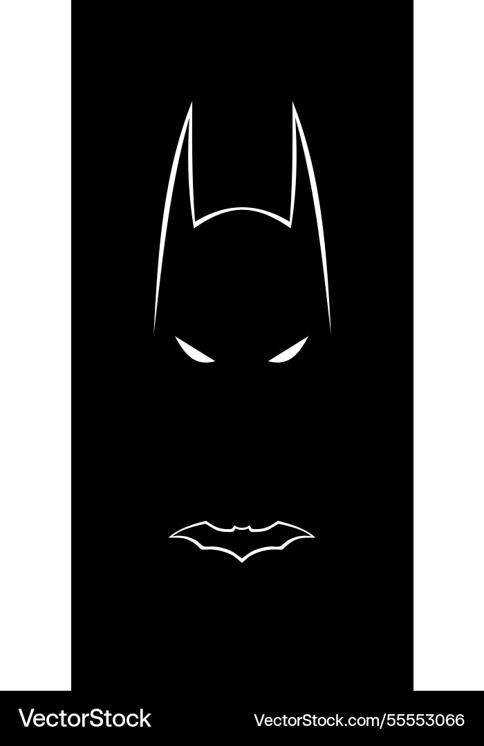 Black and white batman image Royalty Free Vector Image