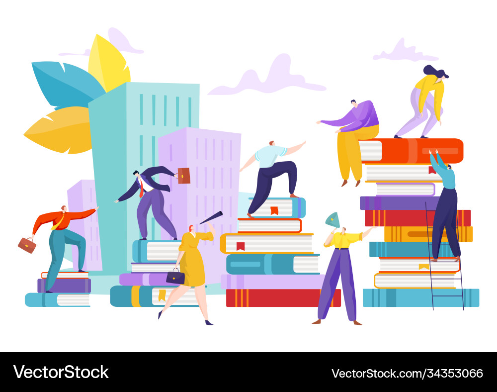 Education learning with book success student Vector Image