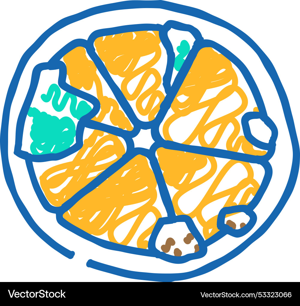 Lemon rotten food icon doodle Royalty Free Vector Image