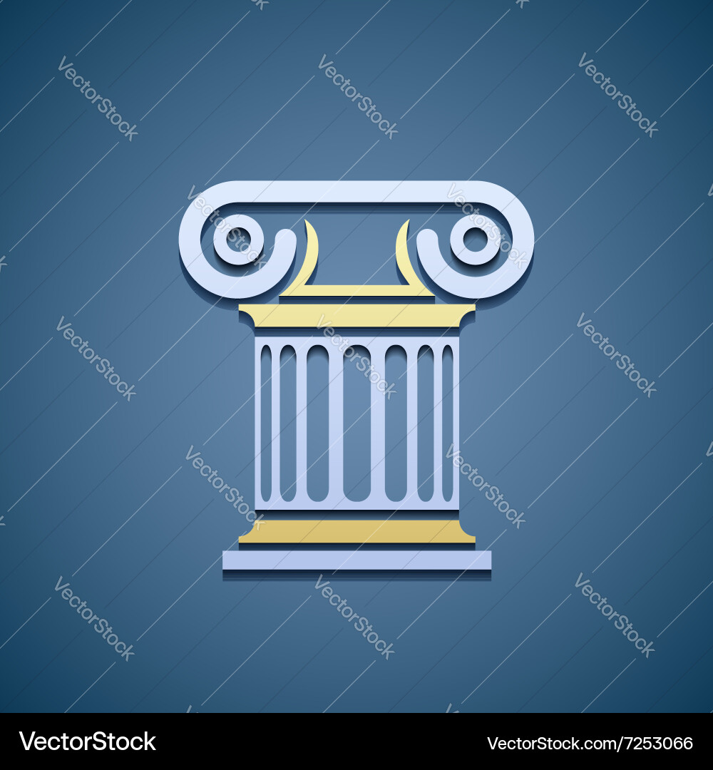 Logo marble column Royalty Free Vector Image - VectorStock