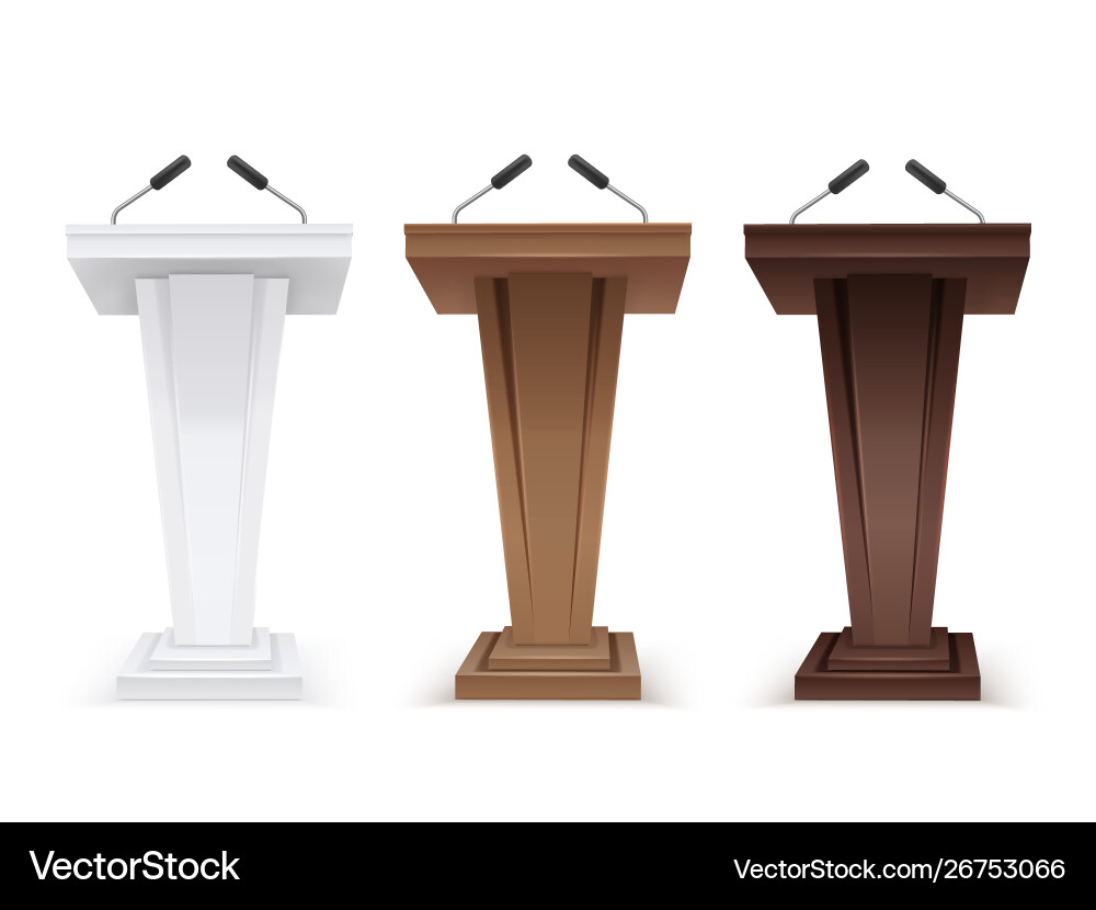 Rostrums realistic icon isolated Royalty Free Vector Image