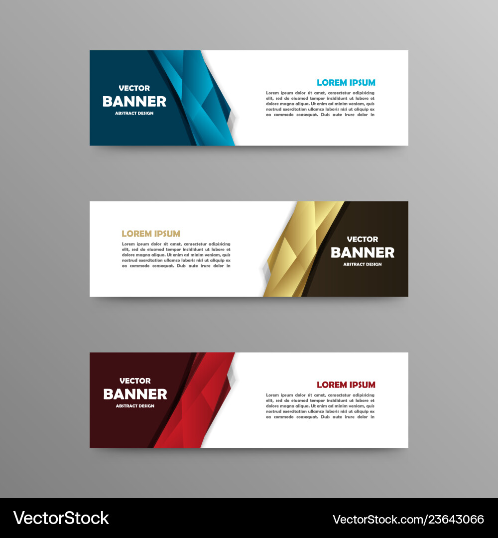 Set color banners abstract design Royalty Free Vector Image
