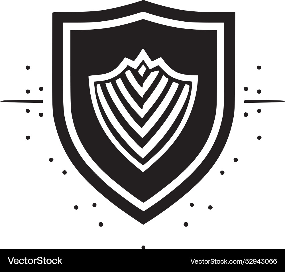 Shield - minimalist and simple silhouette Vector Image