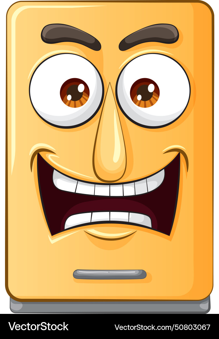 Animated phone with a big friendly smile Vector Image