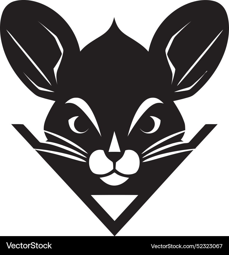 Charcoal charm black mouse sketchsilent shadows Vector Image