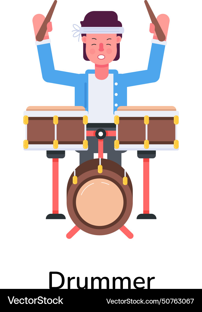 Drummer Royalty Free Vector Image - VectorStock