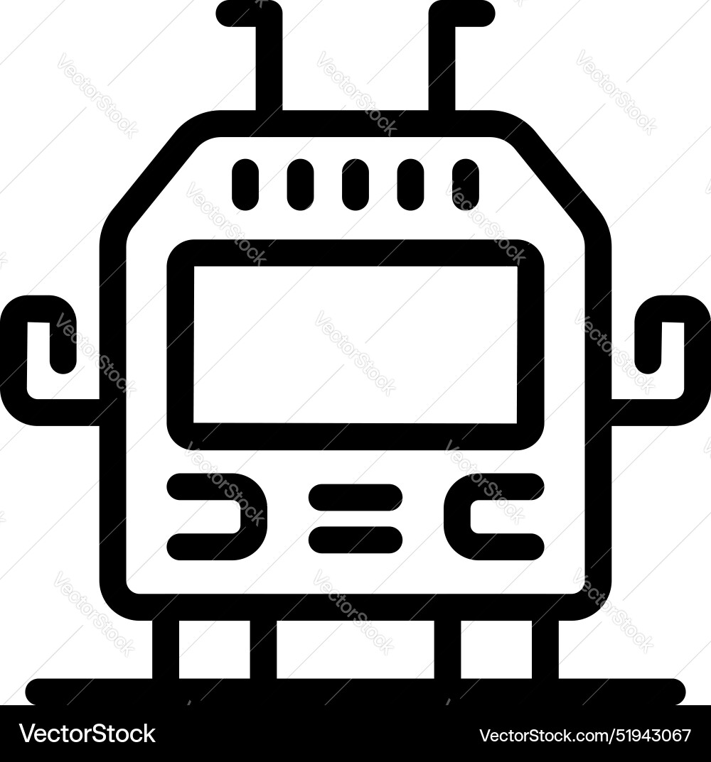 Modern tram front view public transportation icon Vector Image