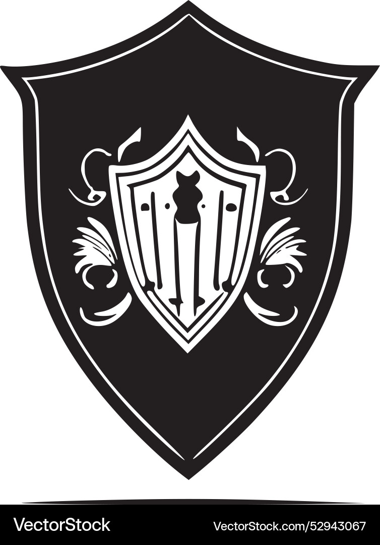 Shield - minimalist and simple silhouette Vector Image