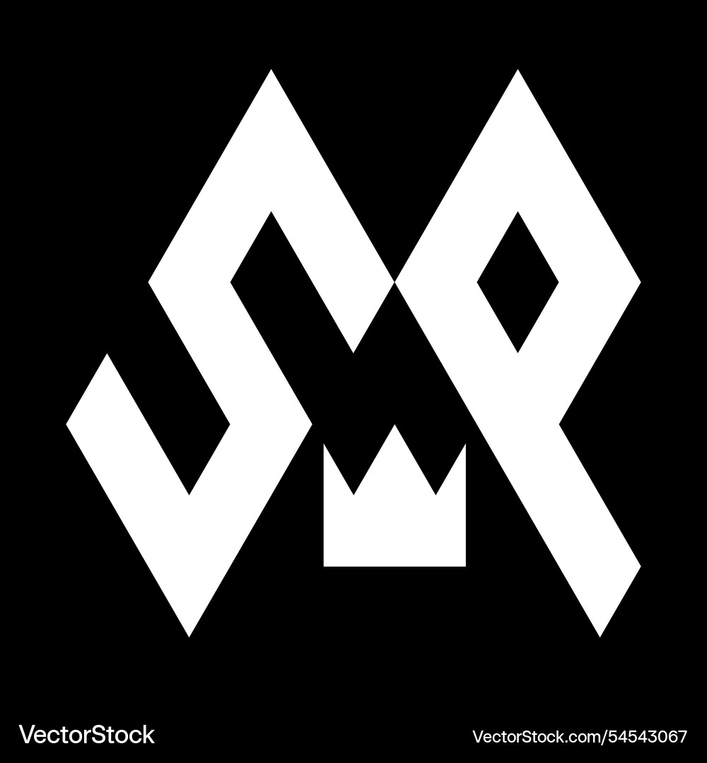 Stylish sp letter logo with clean minimalist Vector Image