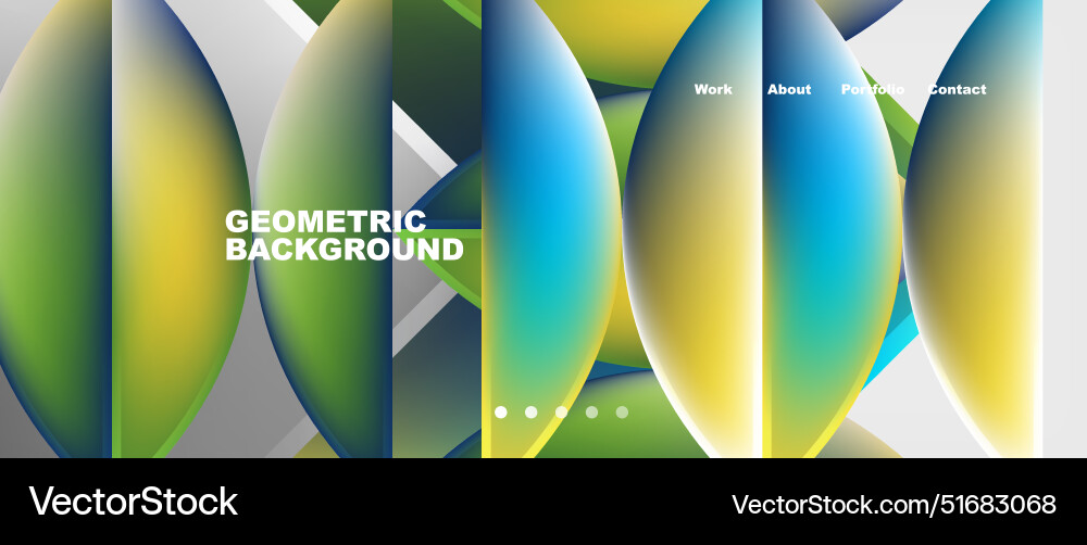 Abstract geometric shapes web design page Vector Image