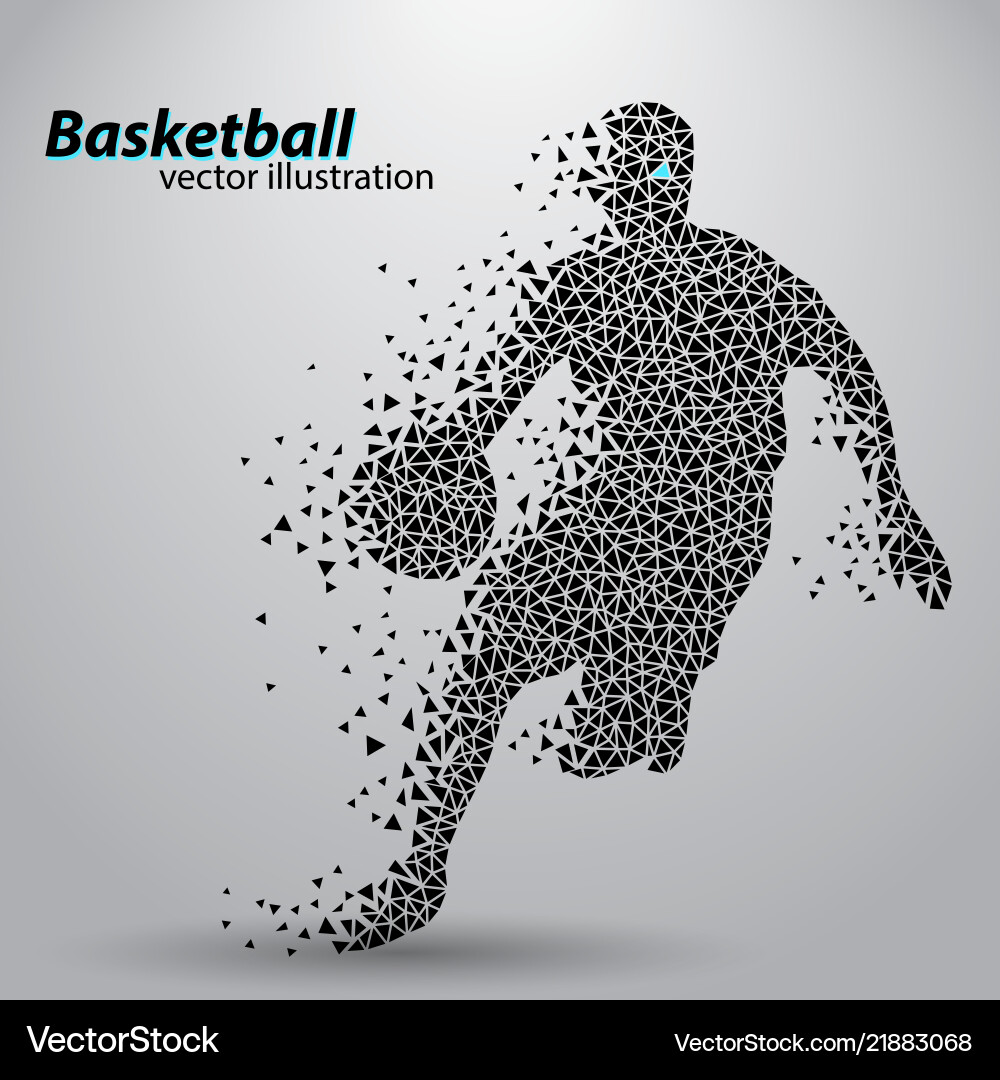 Basketball player of the triangles Royalty Free Vector Image