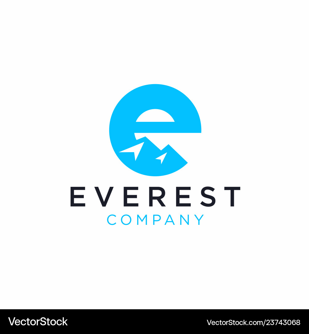 Everest iconic logo Royalty Free Vector Image - VectorStock