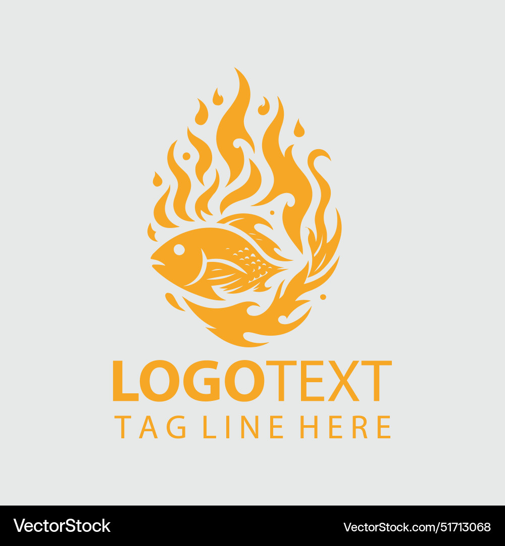Fire fish logo Royalty Free Vector Image - VectorStock