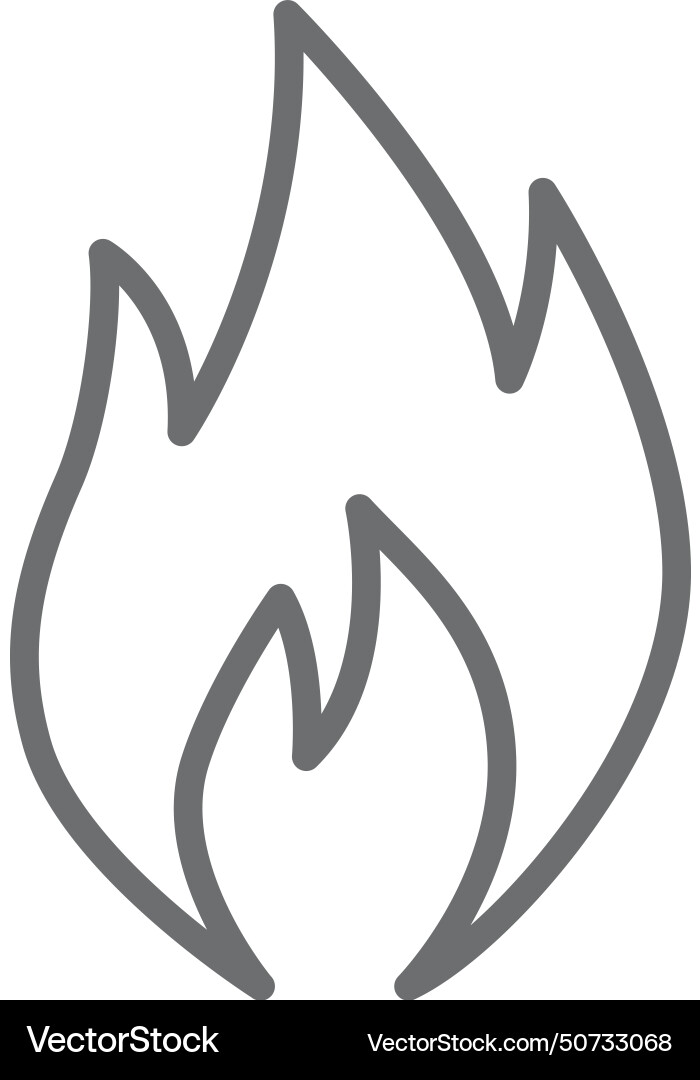 Flame line icon Royalty Free Vector Image - VectorStock