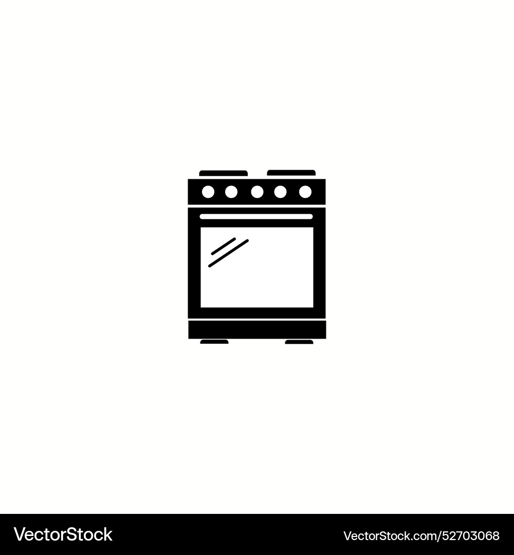 Gas stove - range icon on white background Vector Image