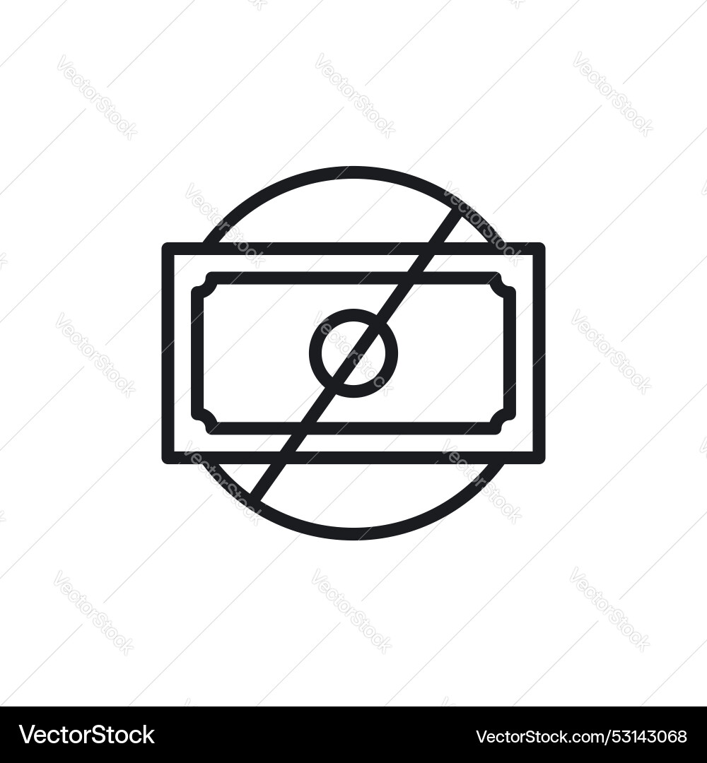 No money icon symbol on white background Vector Image