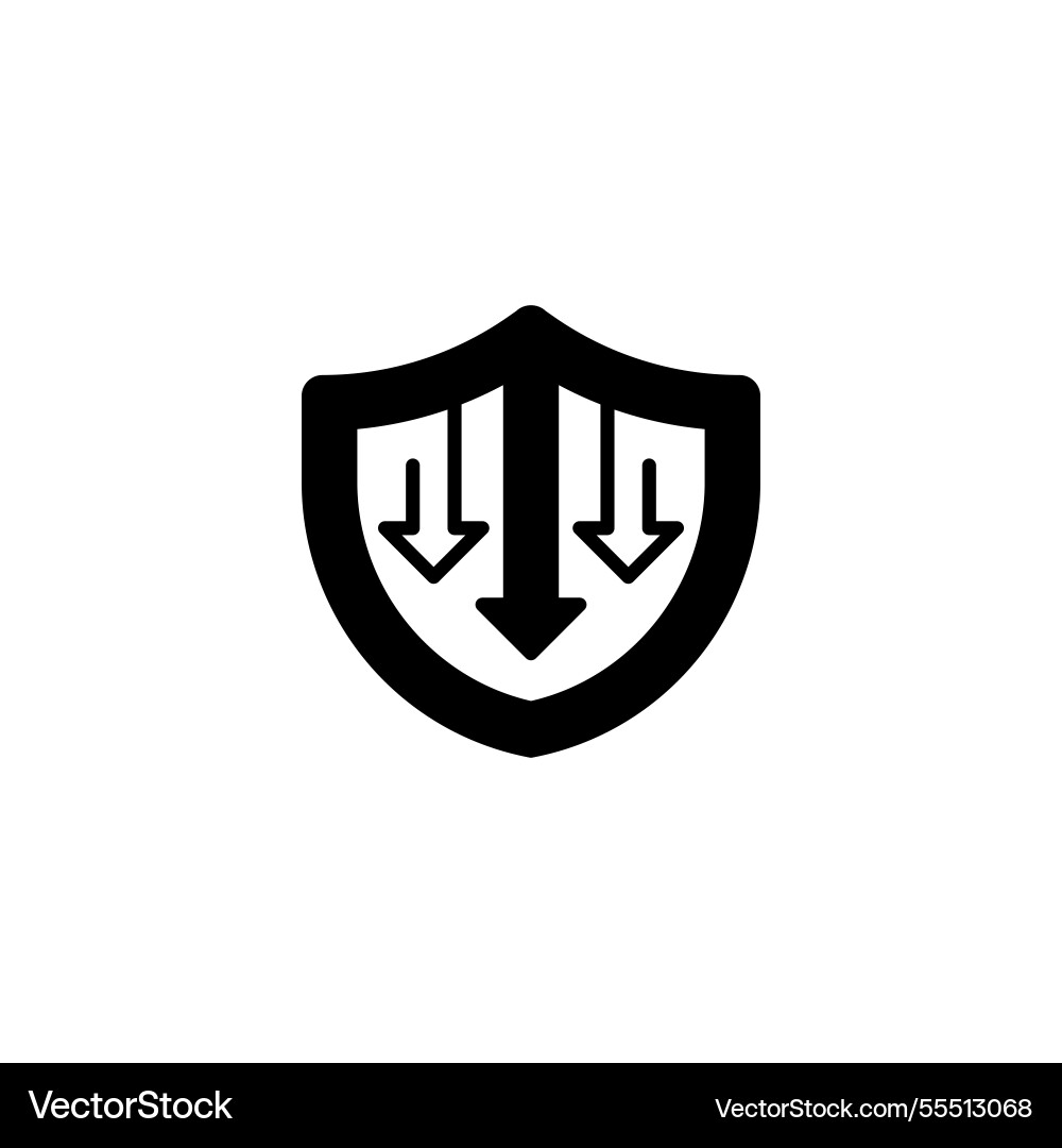 Risk management down line icon universal creative Vector Image