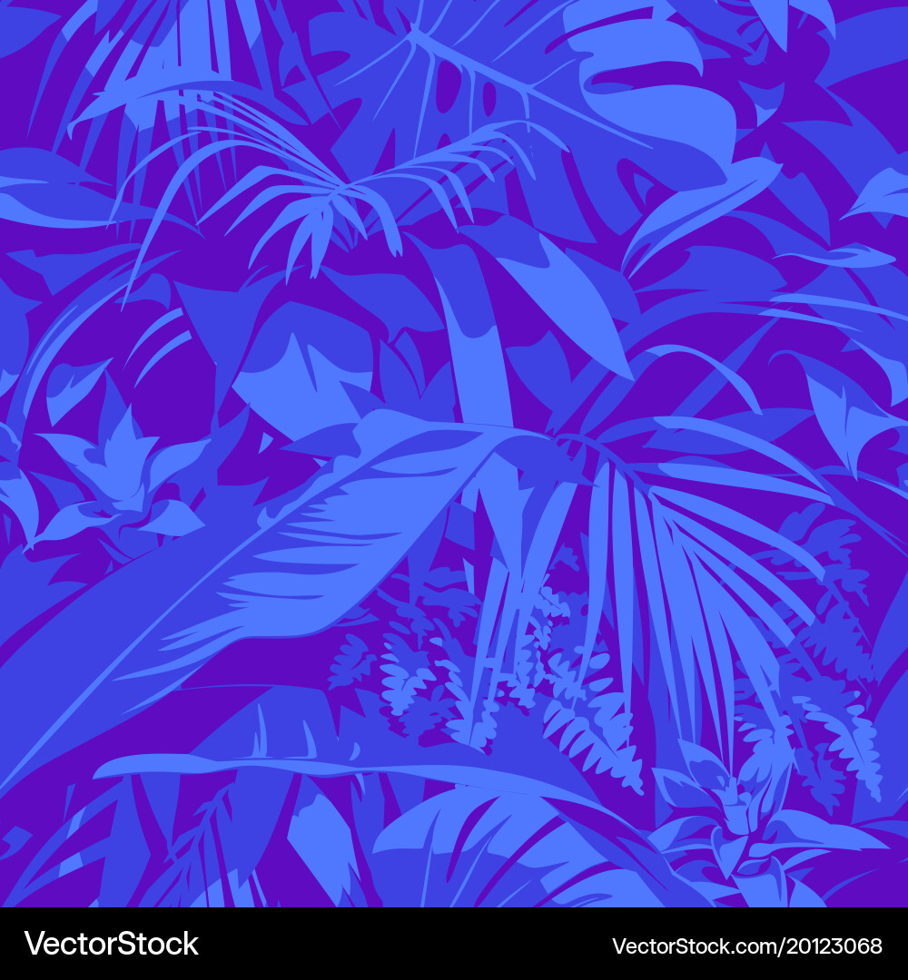 Seamless ultraviolet hawaiian tropical pattern Vector Image