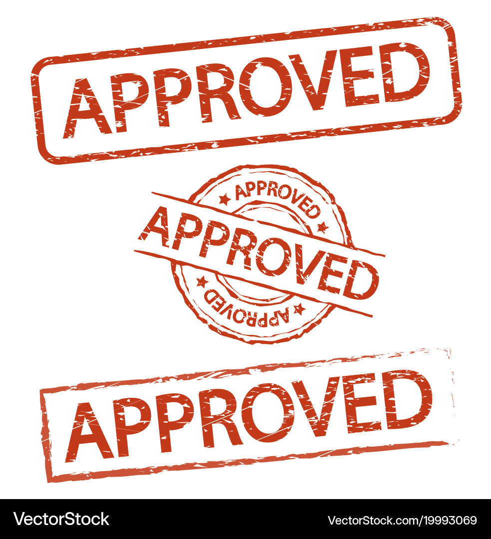 Approved and rejected stamp Royalty Free Vector Image