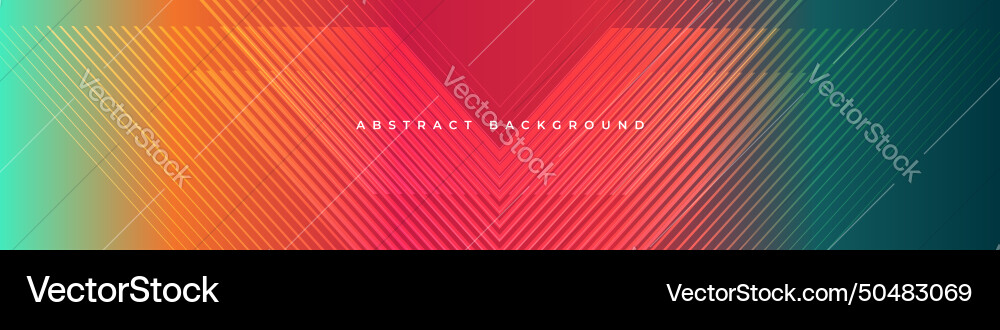 Bright colorful abstract modern wide banner Vector Image