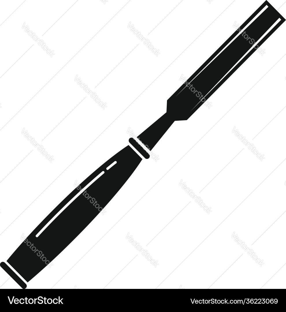Chisel building icon simple style Royalty Free Vector Image