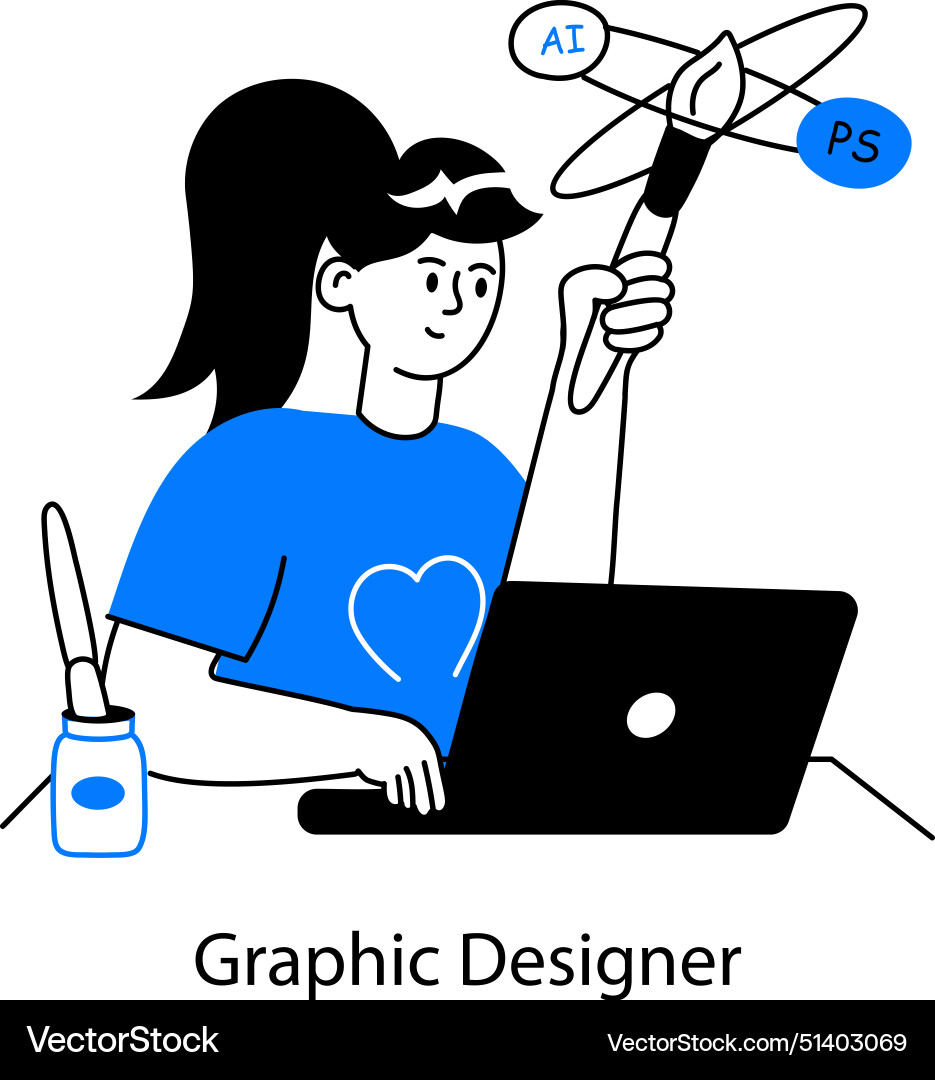 Graphic designer Royalty Free Vector Image - VectorStock