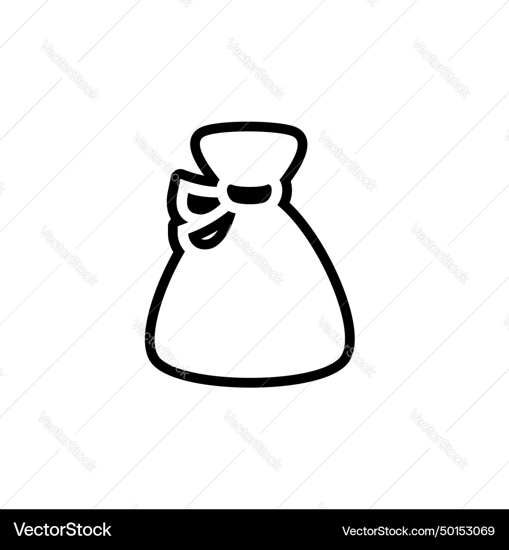Money bag icon made in line style Royalty Free Vector Image