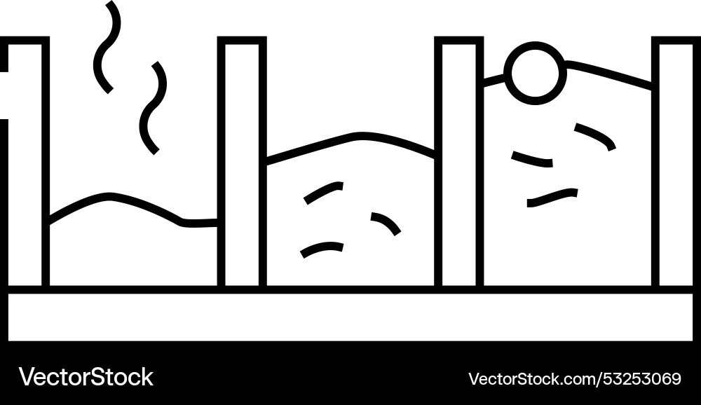 Pit compost line icon Royalty Free Vector Image