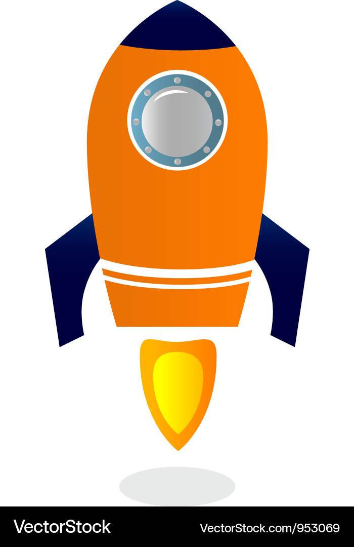 Stylized Rocket Ship Royalty Free Vector Image