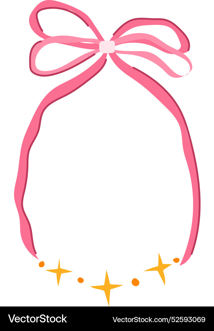 Watercolor coquette cartoon Royalty Free Vector Image