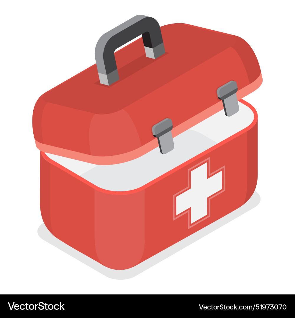 3d isometric flat of medicine Royalty Free Vector Image
