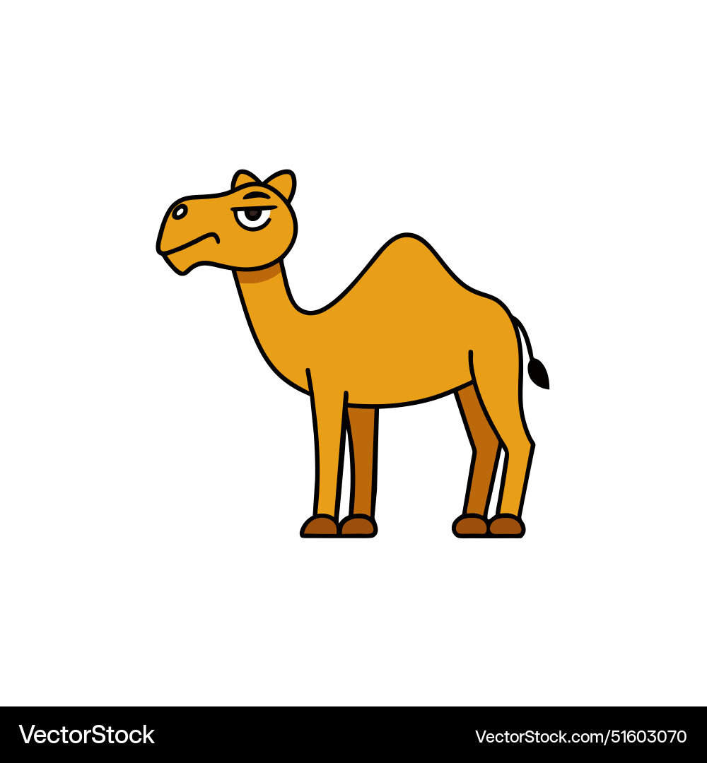 Bactrian camel angry icon Royalty Free Vector Image