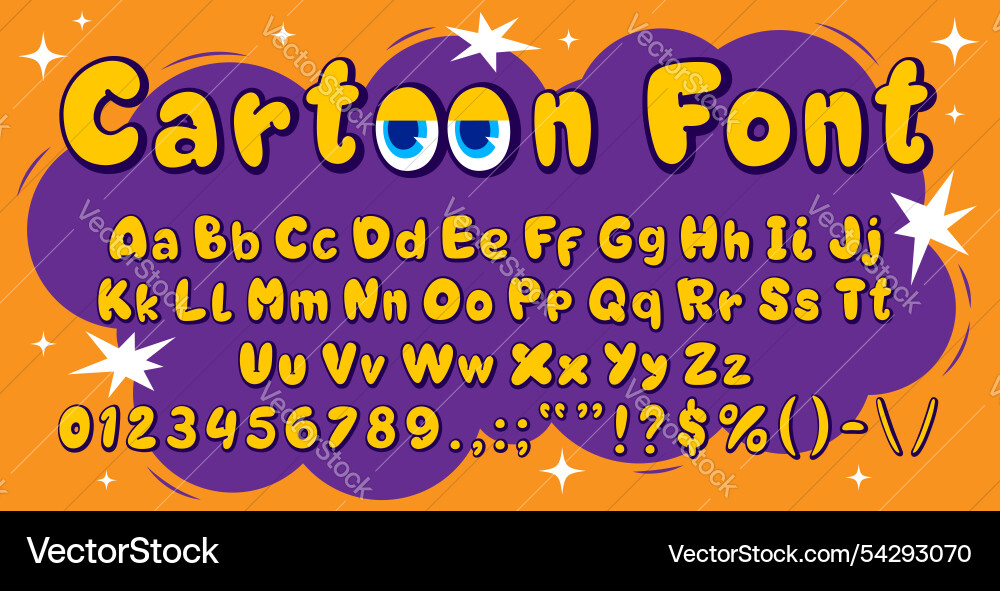 Comics bubble font type cartoon balloon typeface Vector Image