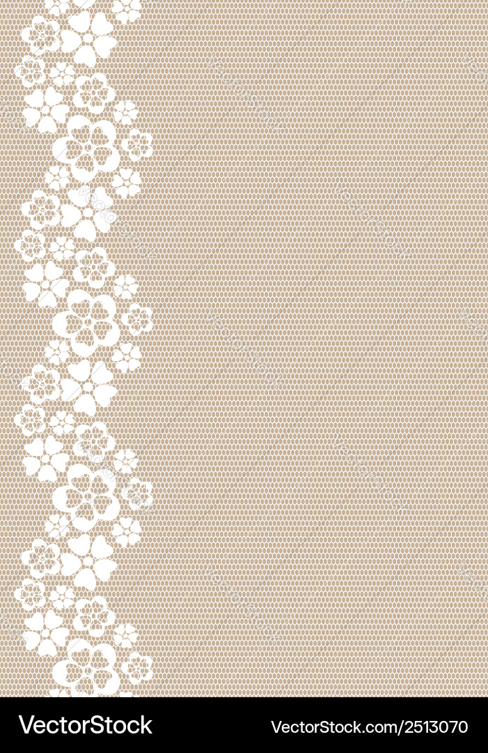 Delicate Floral Lace Border – Royalty-Free Vector | VectorStock