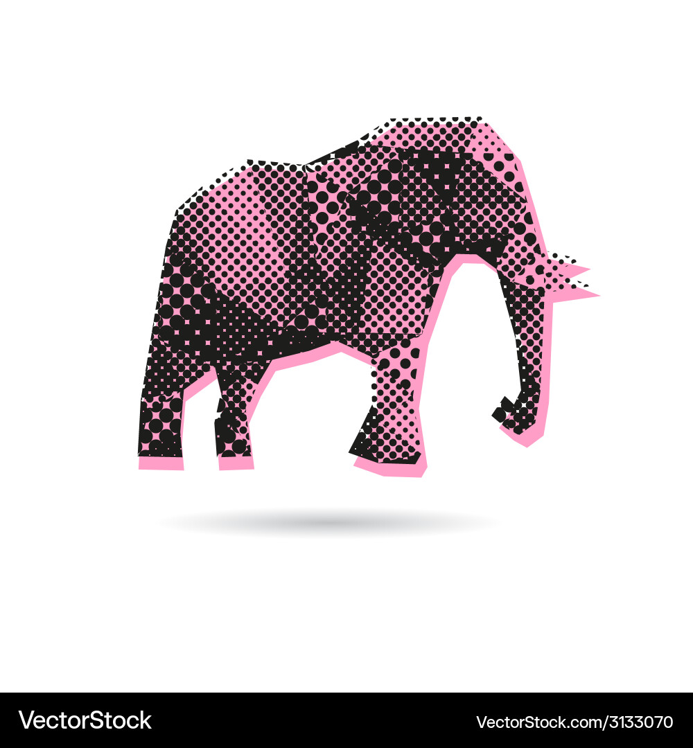 Elephant abstract isolated Royalty Free Vector Image
