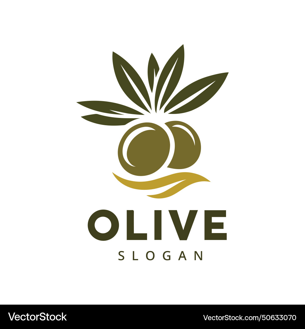 Olive oil logo design template premium Royalty Free Vector