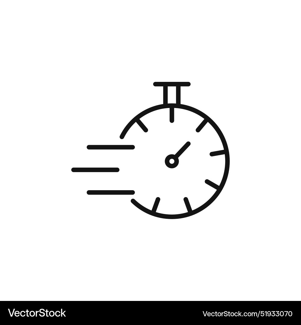 Quick service time fast icon for speed Royalty Free Vector