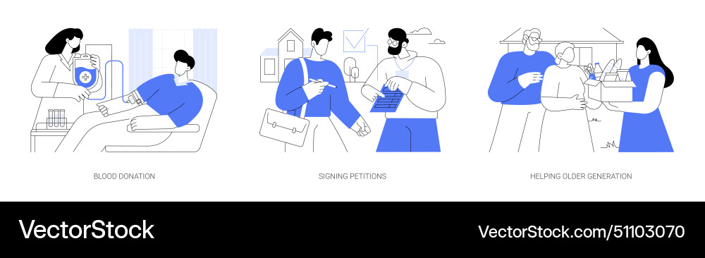 Social responsibility isolated cartoon Royalty Free Vector