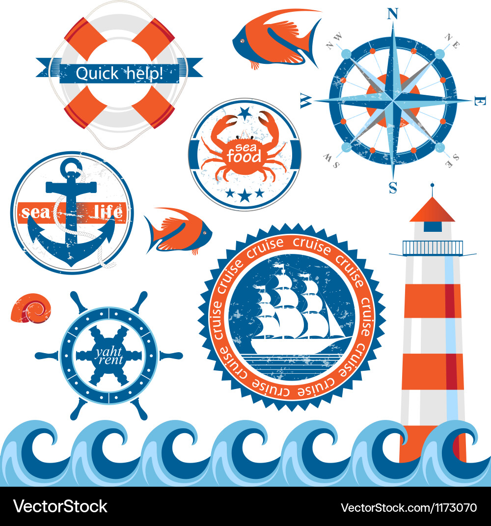 Stylized Lighthouse Vector Images (over 120)